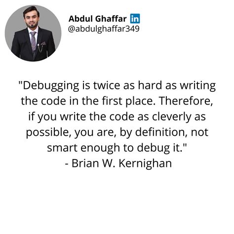 Abdul Ghaffar On Linkedin Debugging Programming Coding