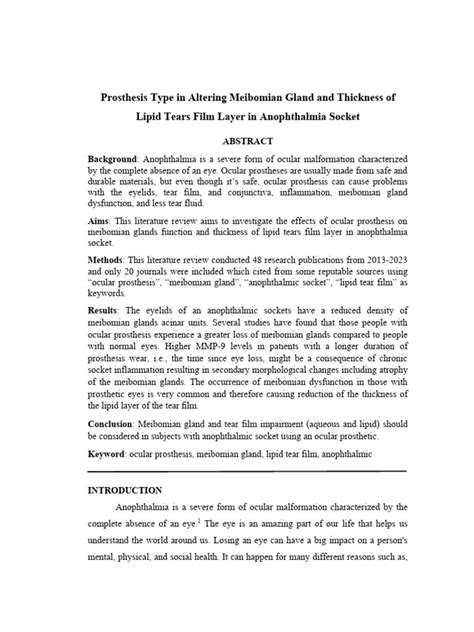 Prostesis Pdf Prosthesis Human Eye