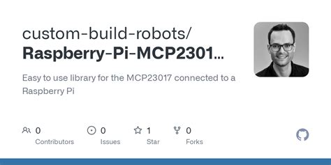 GitHub Custom Build Robots Raspberry Pi MCP Library Easy To Use Library For The MCP