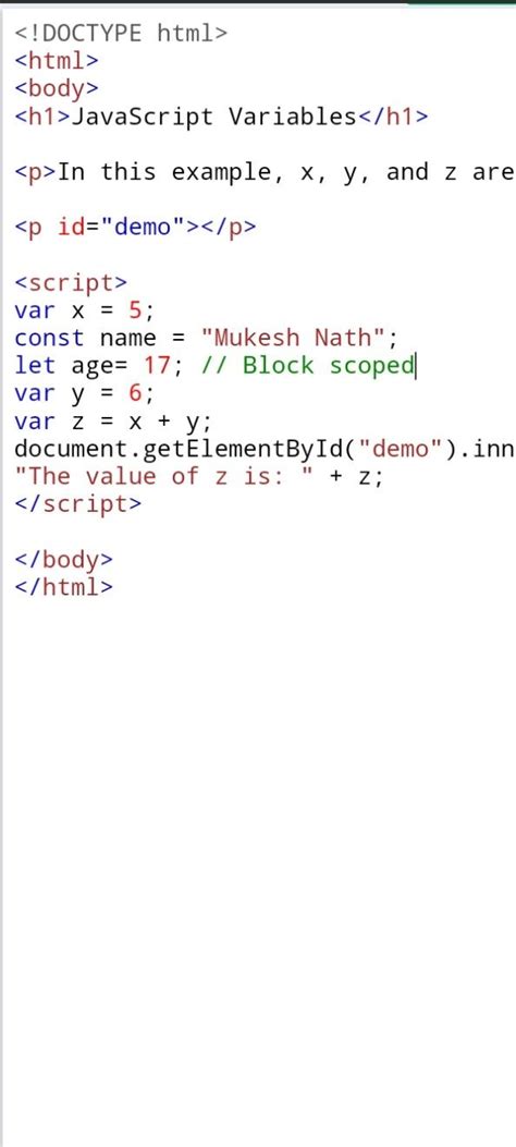 day 2 of learning javascript today i learned about variables in js i… mukesh nath