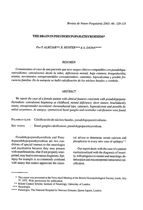 Pdf The Brain In Pseudohypoparathyroidism
