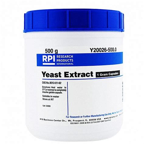 Lab 500 G Yeast Extract 31ge71 Y20026 500 0 Grainger