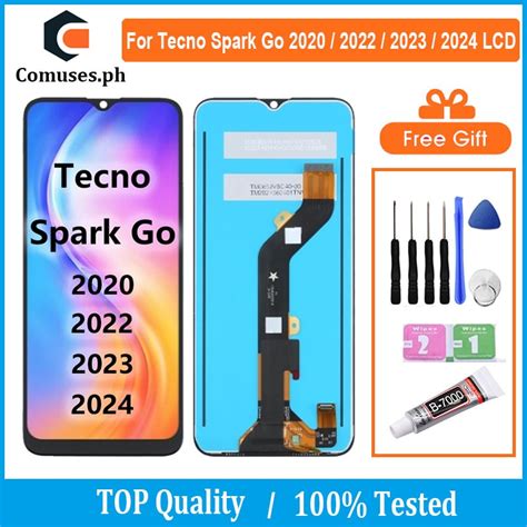 Comuses Lcd For Tecno Spark Go 2020 2022 2023 2024 Lcd Display Touch Screen Digitizer Assembly