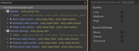 UXML element GroupBox Unity 手册