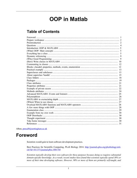 Object Oriented Programming In Matlab Pdf Programming Languages