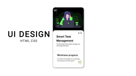Mobile Ui Design Html Css Frontend Design Youtube