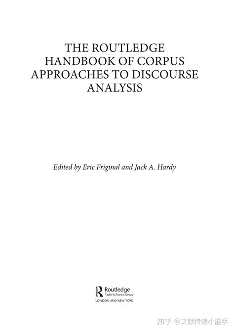 The Routledge Handbook Of Corpus Approaches To Discourse Analysis By