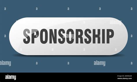 Sponsorship Button Sponsorship Sign Key Push Button Stock Vector