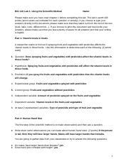 BIO110Lab1.docx - BIO 110 Lab 1: Using the Scientific Method Name: Please make sure you have ...