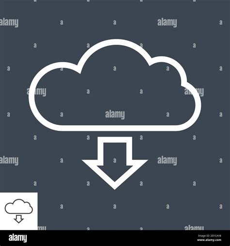 Cloud Storage Thin Line Vector Icon Stock Vector Image And Art Alamy