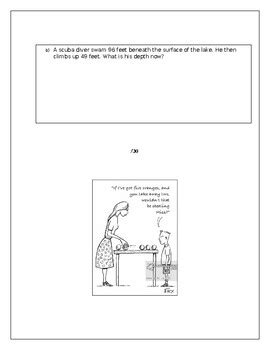 Integers Test By Alicia Horton TPT