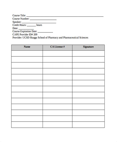 FREE 13 Attendance List Samples Templates In PDF Word Excel