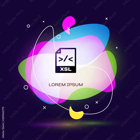 Black Xsl File Document Download Xsl Button Icon Isolated On Dark Blue