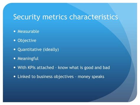 Meaningfull Security Metrics Pptx