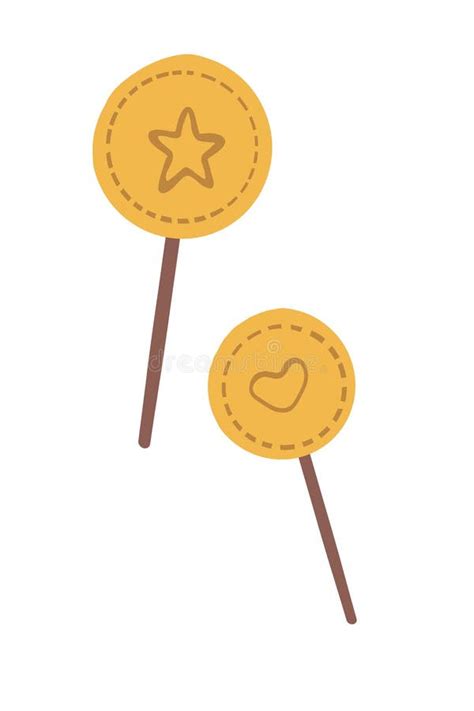 Dalgona Candy Set Of Two Hand Drawn Vector Stock Vector Illustration Of Cafe Element 277935974