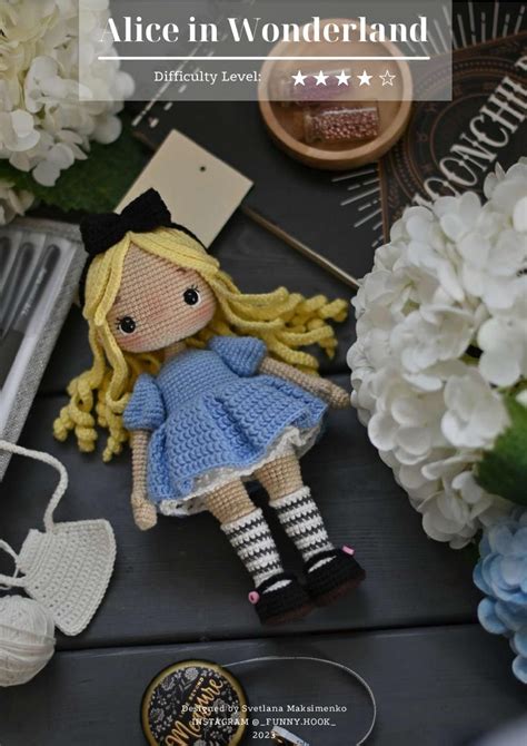 Alice In Wonderland Crochet Pattern Crochet Doll Pattern Crochet Patterns Alice In