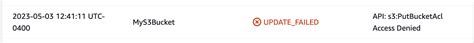 cloudformation s3 putbucketacl access denied aws re post