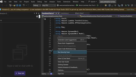 Starting A Scan Amazon Q Developer
