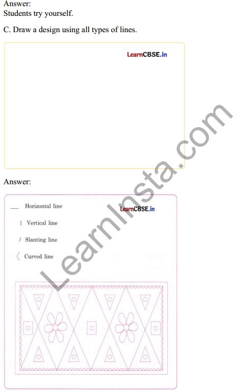 Playing With Lines Class 2 Solutions Question Answer Maths Chapter 5