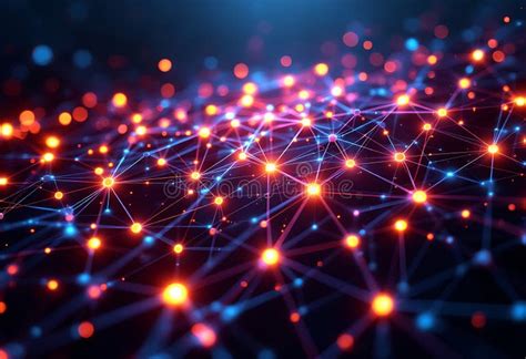Abstract Network Connection Data Visualization Stock Illustration