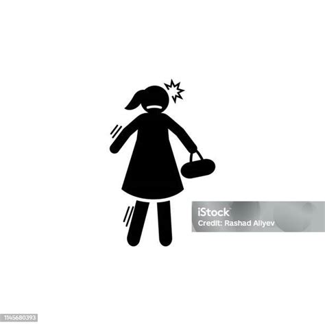 공격적 분노 소녀 아이콘입니다 음수 문자 특성 아이콘의 요소입니다 프리미엄 품질의 그래픽 디자인 아이콘입니다 웹 사이트에 대 한 징후 및 기호 컬렉션 아이콘 감정에 대한