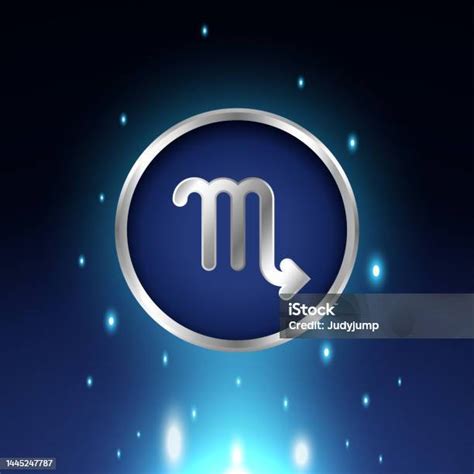 점성술 조디악 전갈 자리 기호는 밝은 은색으로 표시됩니다 점성술 조디악 표지판의 빛나는 컬렉션 빛나는 밝은 조명 별 빛나는 빛나는 금속 조디악 표지판 낙서 드로잉에 대한