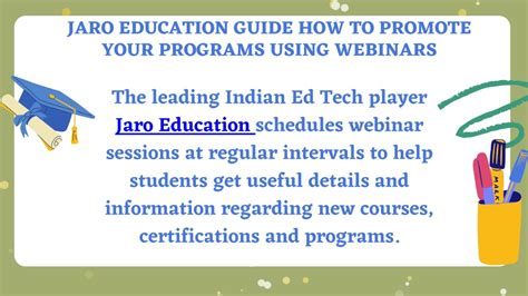 Ppt Jaro Education Guide How To Promote Your Programs Using Webinars Powerpoint Presentation