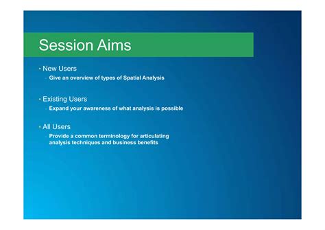 Esriuktrack3esri Spatial Analysis Presentation Pdf