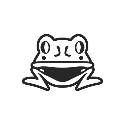 Premium Vector Exquisite Black White Vector Logo Of The Toad Isolated