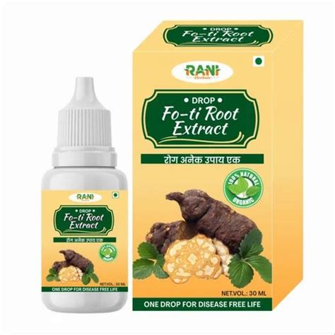 Rani Herbal Fo Ti Root Extract Drops 30 Ml At Rs 60 Bottle In Jaipur Id 24603138833