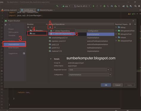 Koneksi SQL Server Di Android Studio Java SumberKomputer