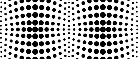 흑백 하프톤 배경 착시의 개념 대칭 점선 패턴 흑백 점박이 곡선 기술 그래픽 벡터 추상 적 Op 아트 디자인 Eps10