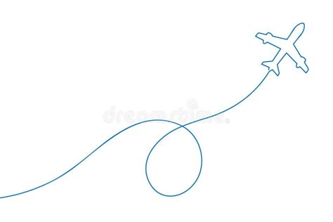The Plane Draws A Loop In The Sky Stock Vector Illustration Of Track