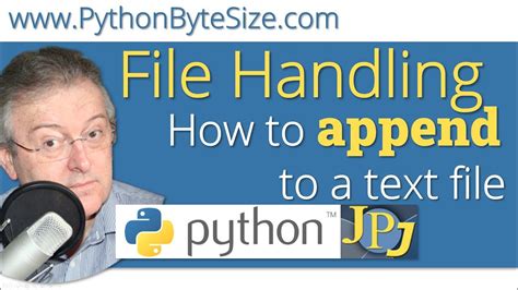 Python How To Append To A Text File Youtube