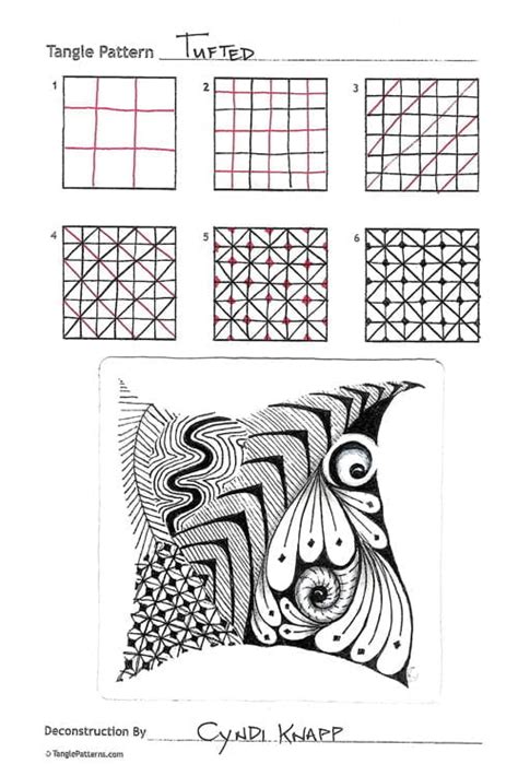 How To Draw TUFTED TanglePatterns Com How To Draw TUFTED TanglePatterns Com