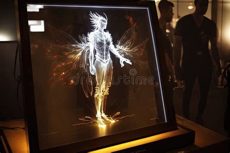 Fiber Optic Led Touchscreen Robot Angelarium Interface Stock Illustration Illustration Of