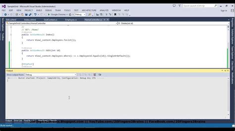Part 2 Add Edit And Delete Html Grid In Mvc5 Code First Bootstrap Youtube