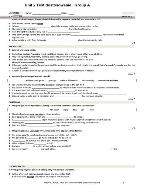 Unit 2 Test Standard A Pdf