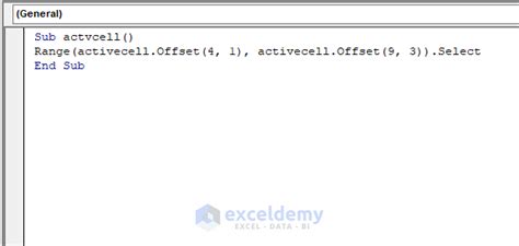 How To Use Vba Range Offset 11 Easy Ways Exceldemy