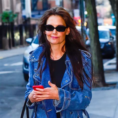 Katie Holmes Hugs Her Costar As She Nears The End Of Our Town On Broadway