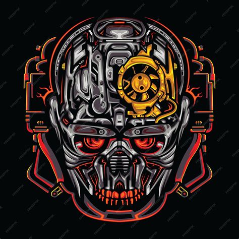 Premium Vector Robot Face Vector With Details