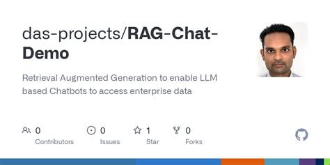 GitHub Das Projects RAG Chat Demo Retrieval Augmented Generation To