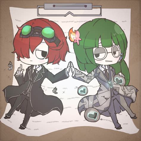 2 Of My Lobotomy Corporation Employee Ocs Akio Left And Claire