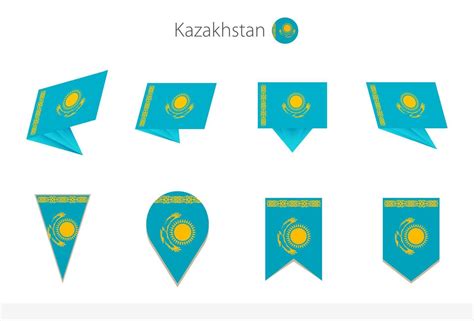 Kazakhstan National Flag Collection Eight Versions Of Kazakhstan