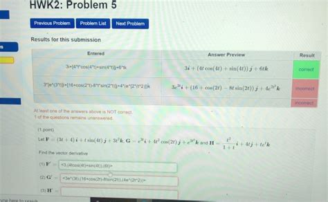 solved hwk2 problem 5 previous problem problem list next