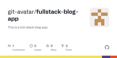 Github Git Avatarfullstack Blog App This Is A Full Stack Blog App
