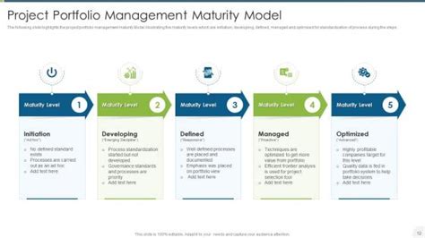 Project Management Maturity Plan Powerpoint Ppt Template Bundles Presentation Graphics