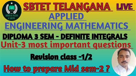 Integrations By Parts Method Maths Mid Sem1 Revision Class 3