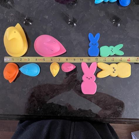 Peep Easter Bunny Set I Easter Basket Decor I 3d Printed Spring Peep