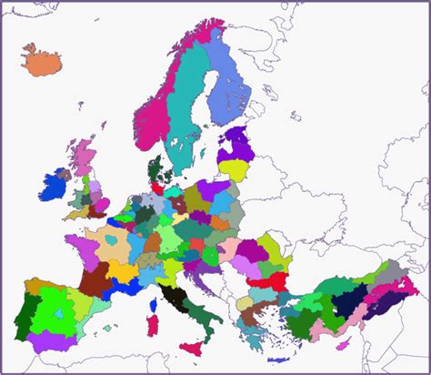 Europe Nuts 1 Region Map Generator